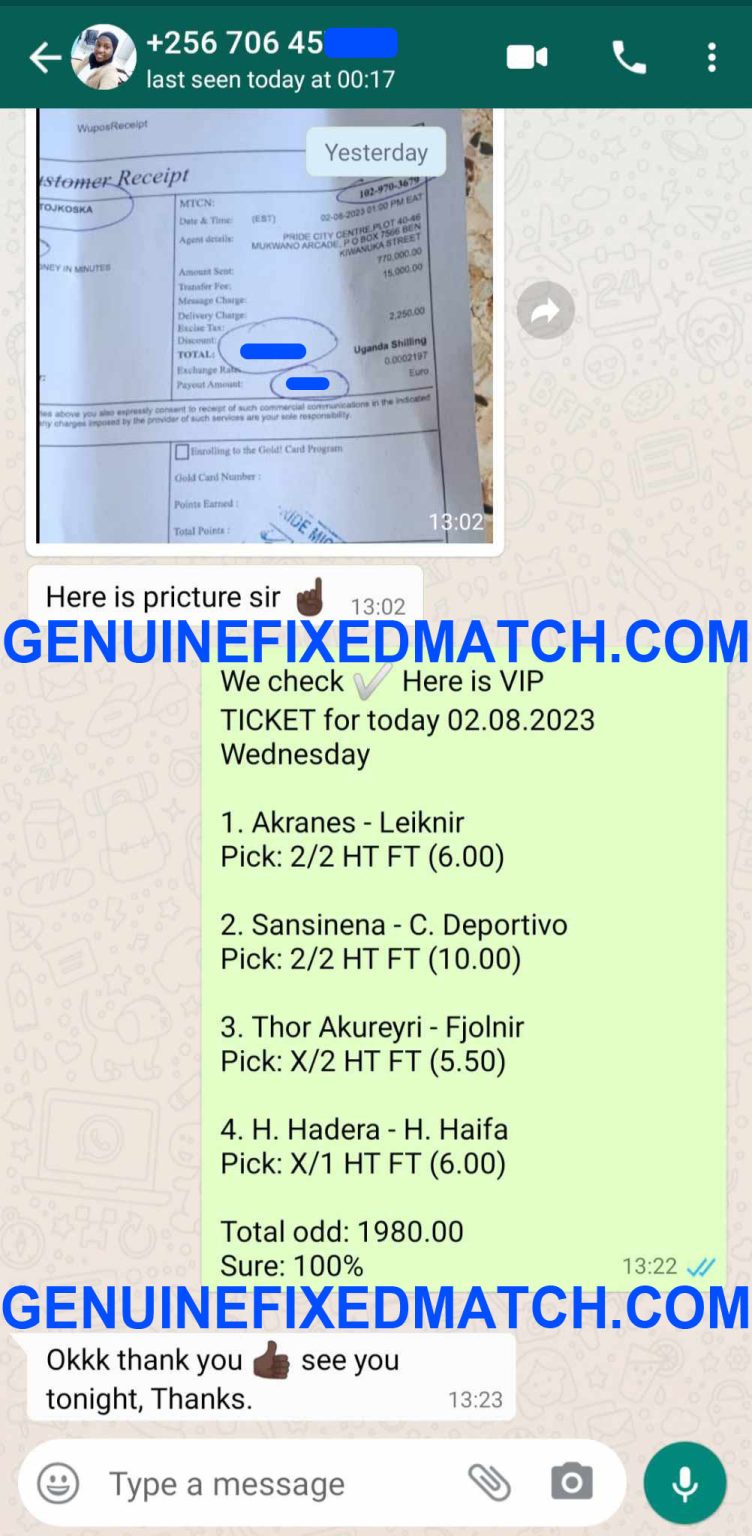 GENUINE FIXED MATCH 100% SURE - Best Fixed Matches, Football Tips ...